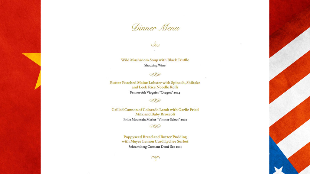 What’s on the menu for the state dinner?